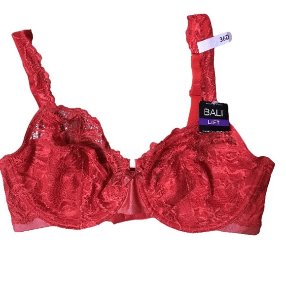 Bali | Intimates & Sleepwear | Nwt Bali Lift Red Lace Bra Size 36d ...
